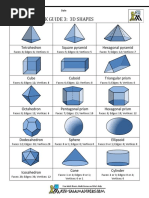 Geometry Cheat Sheet 3d Shape Formulas | PDF | Area | Volume