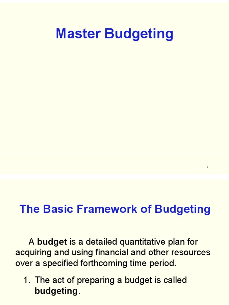 Overview of Master Budgeting Process | PDF | Retained Earnings | Equity ...