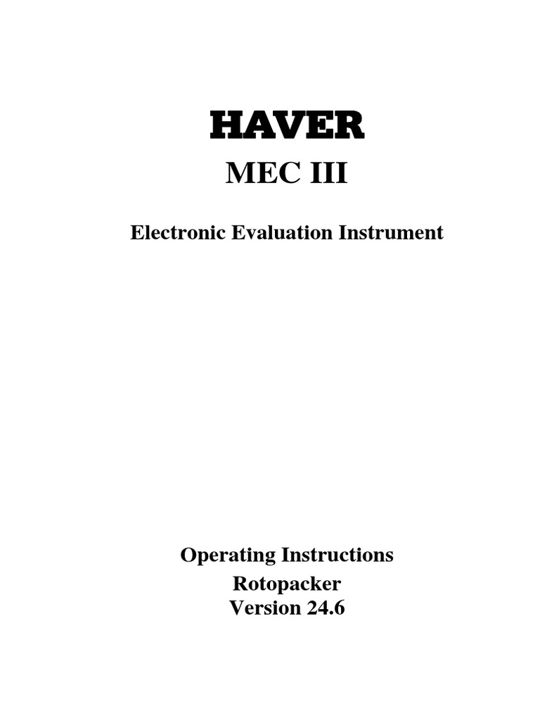 Haver: Mec Iii | Download Free PDF | Parameter (Computer Programming) | Calibration