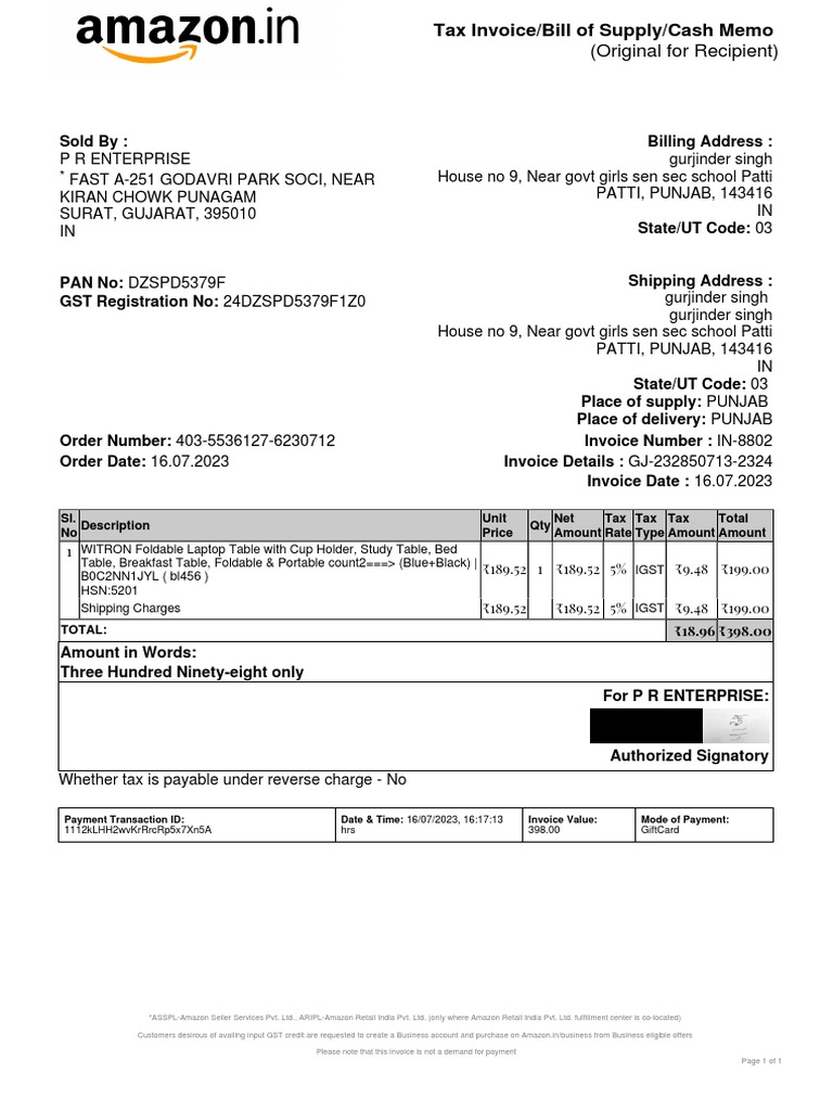 Invoice | PDF | Invoice | Market (Economics)