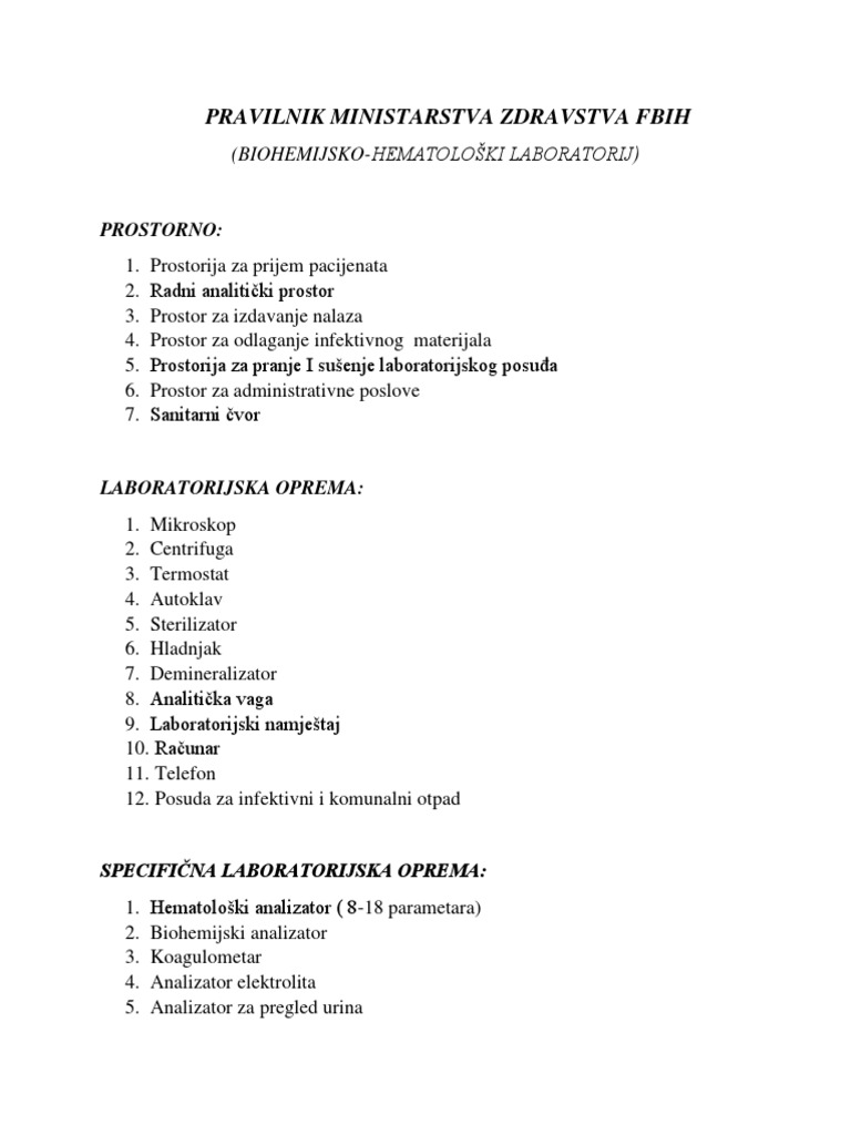 Pravilnik Ministarstva Zdravstva Fbih | PDF | Self-Improvement | Wellness