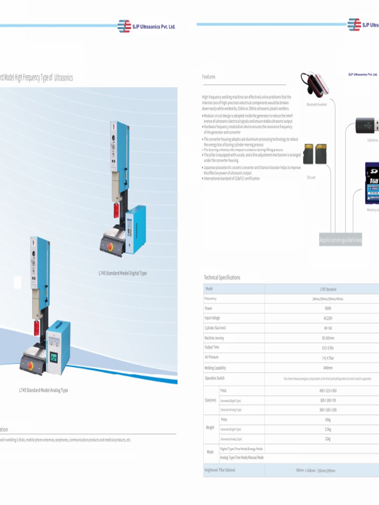 16 L745 Standard Machine Data Sheet | PDF