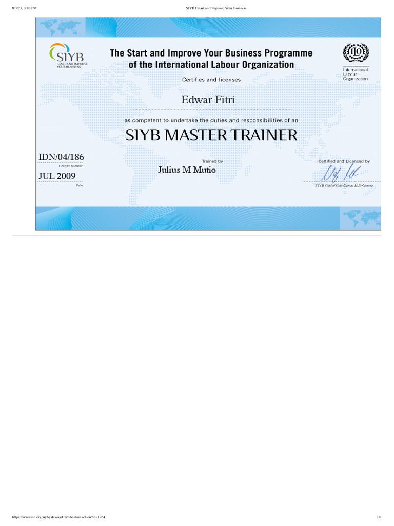 SIYB _ Start and Improve Your Business | PDF