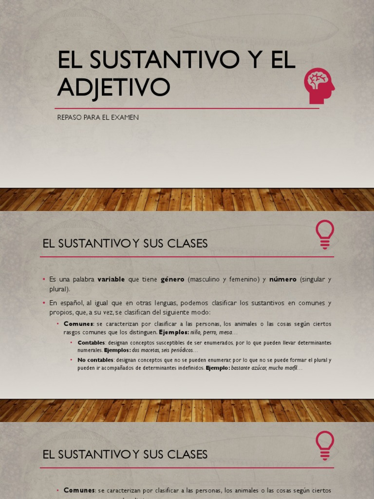 El Sustantivo y El Adjetivo | PDF | Adjetivo | Sustantivo