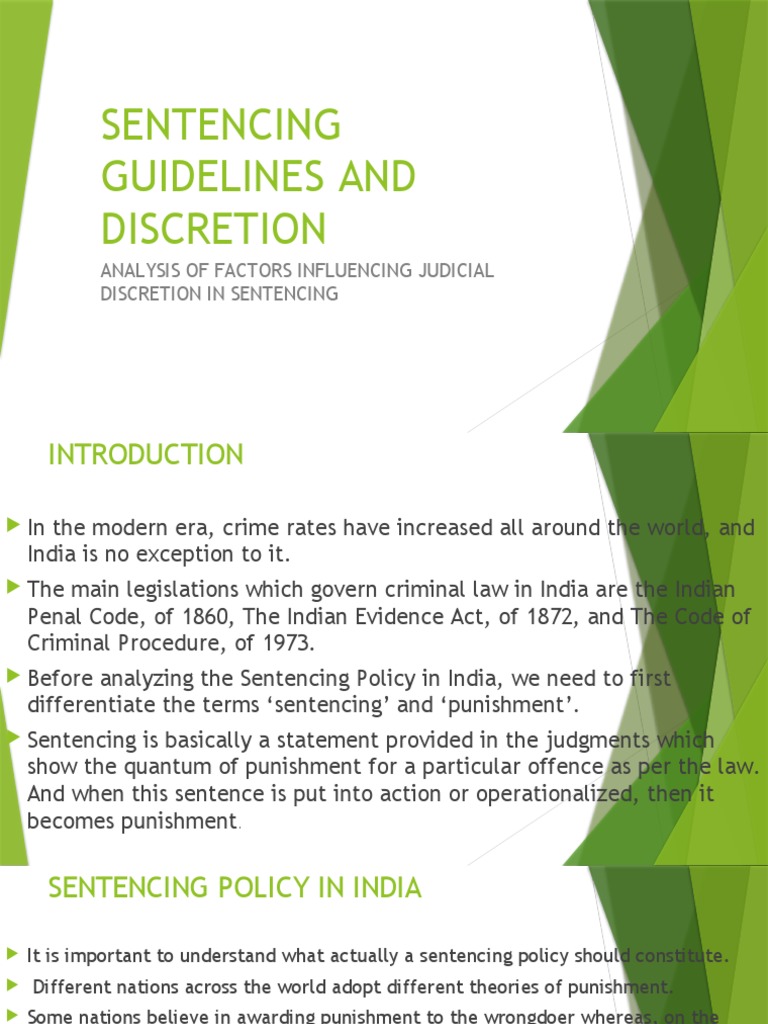 Sentencing Guidelines and Discretion | PDF | Sentence (Law) | Crimes