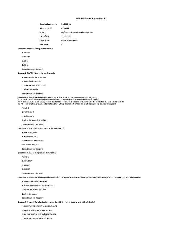 Provisional Answer Key | PDF | Computing | Data Management