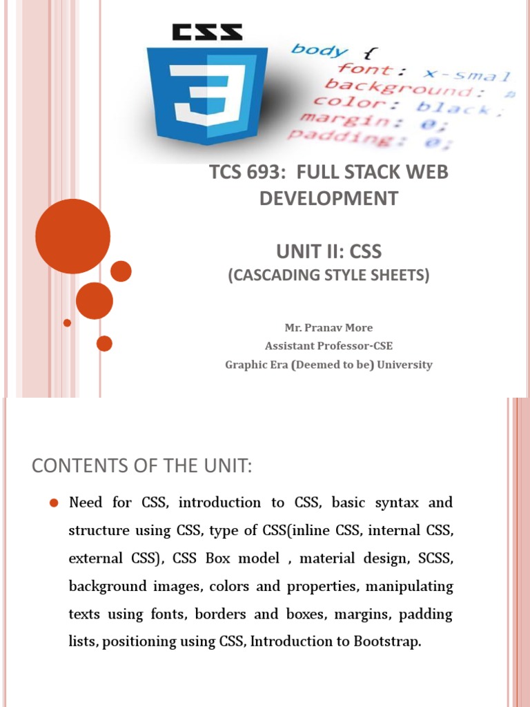 Introduction To CSS | PDF | Html Element | Html