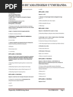 IGITABO AMATEGEKO Y UMUHANDA IBIBAZO N IBISUBIZO IBYAPA v1 | PDF | Bantu