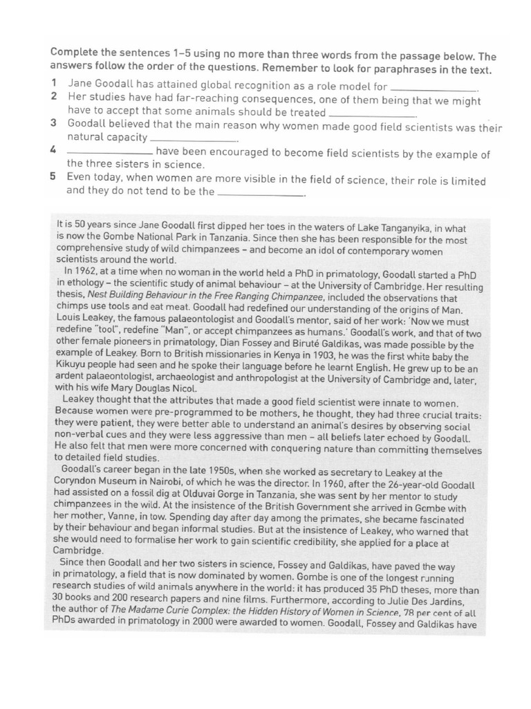 Sentence Completion P1 Pdf
