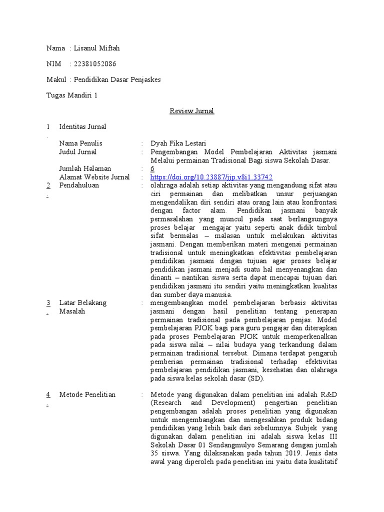 Lisa Nitip | PDF | Karier & Perkembangan