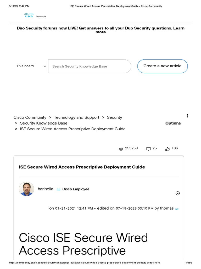 ISE Secure Wired Access Prescriptive Deployment Guide - Cisco Community ... ISE Secure Wired Access Prescriptive Deployment Guide - Cisco Community ...