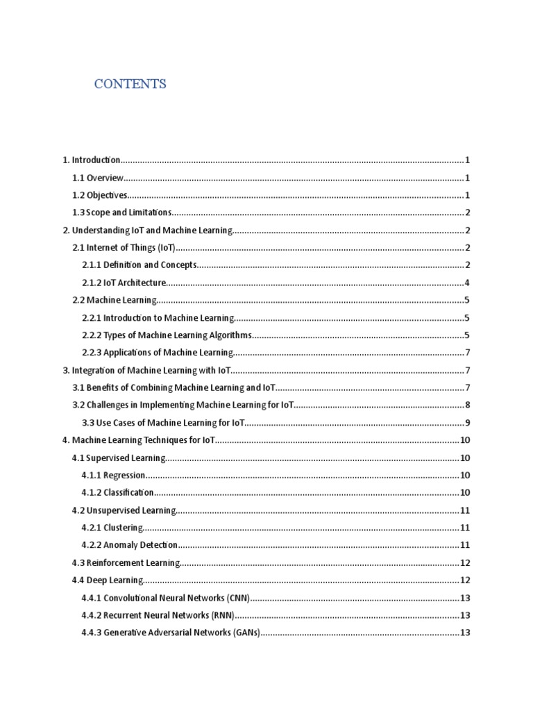Machine Learning For IoT Report | PDF | Machine Learning | Internet Of ...