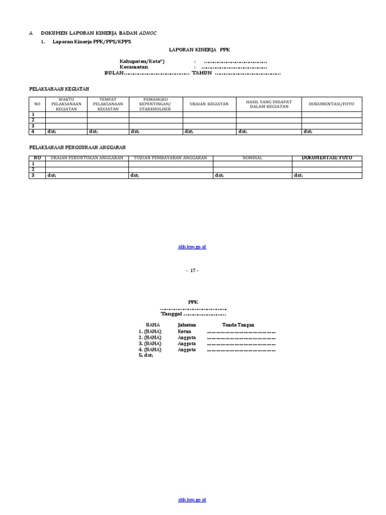 Laporan Kinerja PPK | PDF