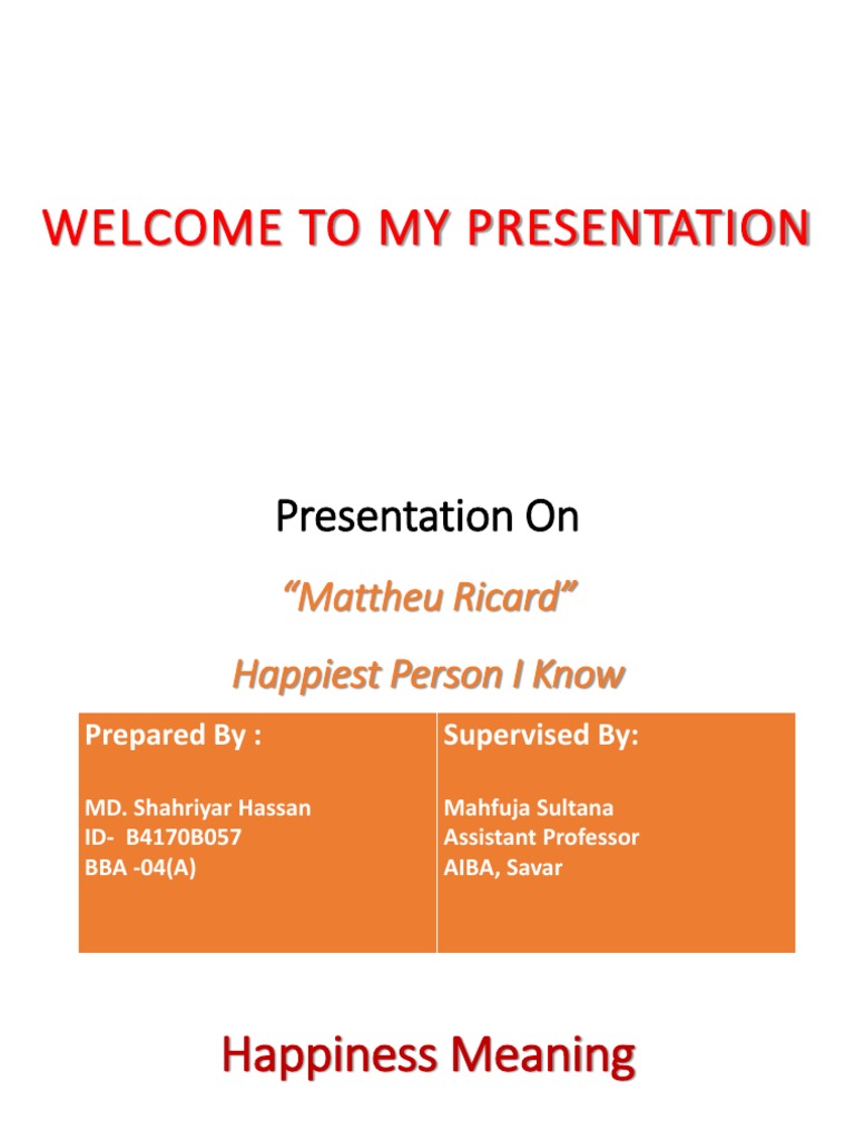 Happiest Person Slide | PDF