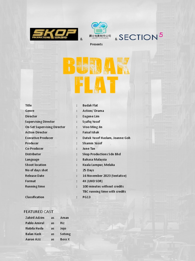Budak Flat - Production Note - 230821 | PDF