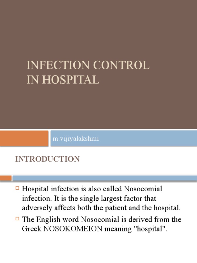 Infection Control | PDF | Hospital Acquired Infection | Public Health