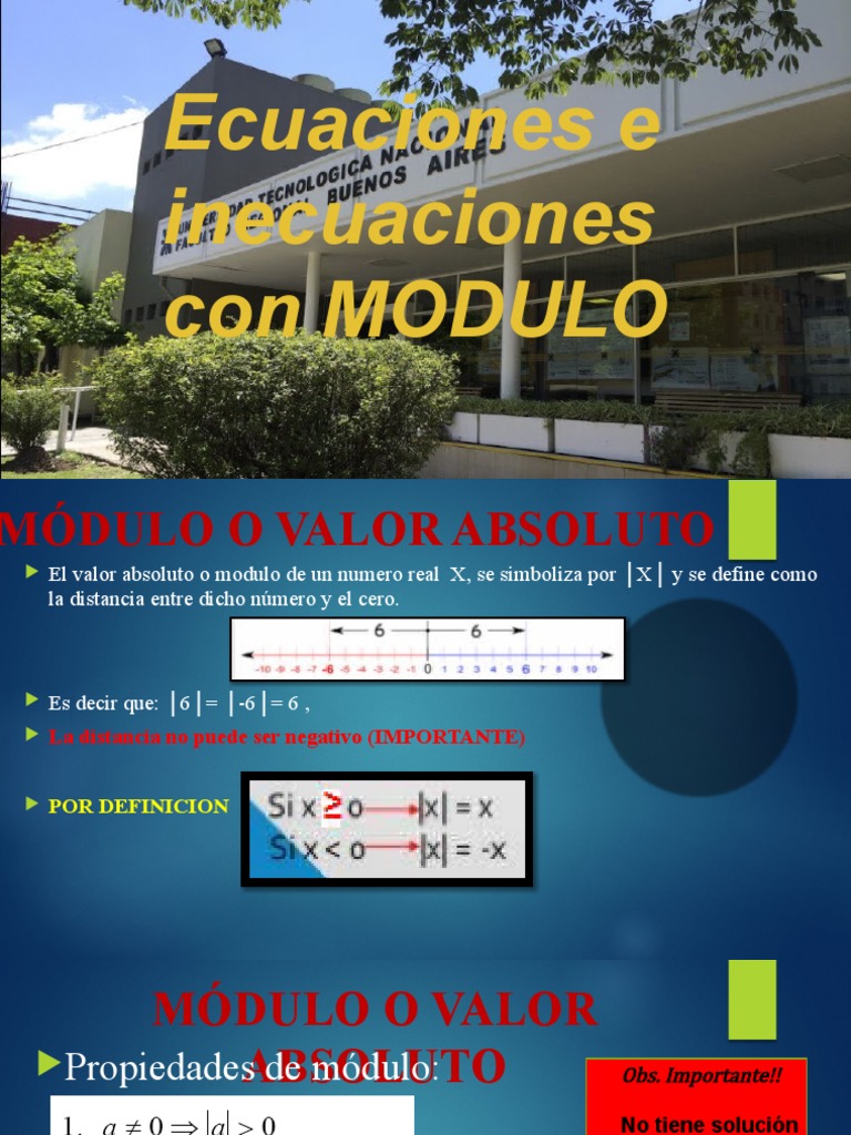 CLASE 2.2 - Ecuaciones e Inecuaciones Con Modulo | Descargar gratis PDF | Desigualdad ...