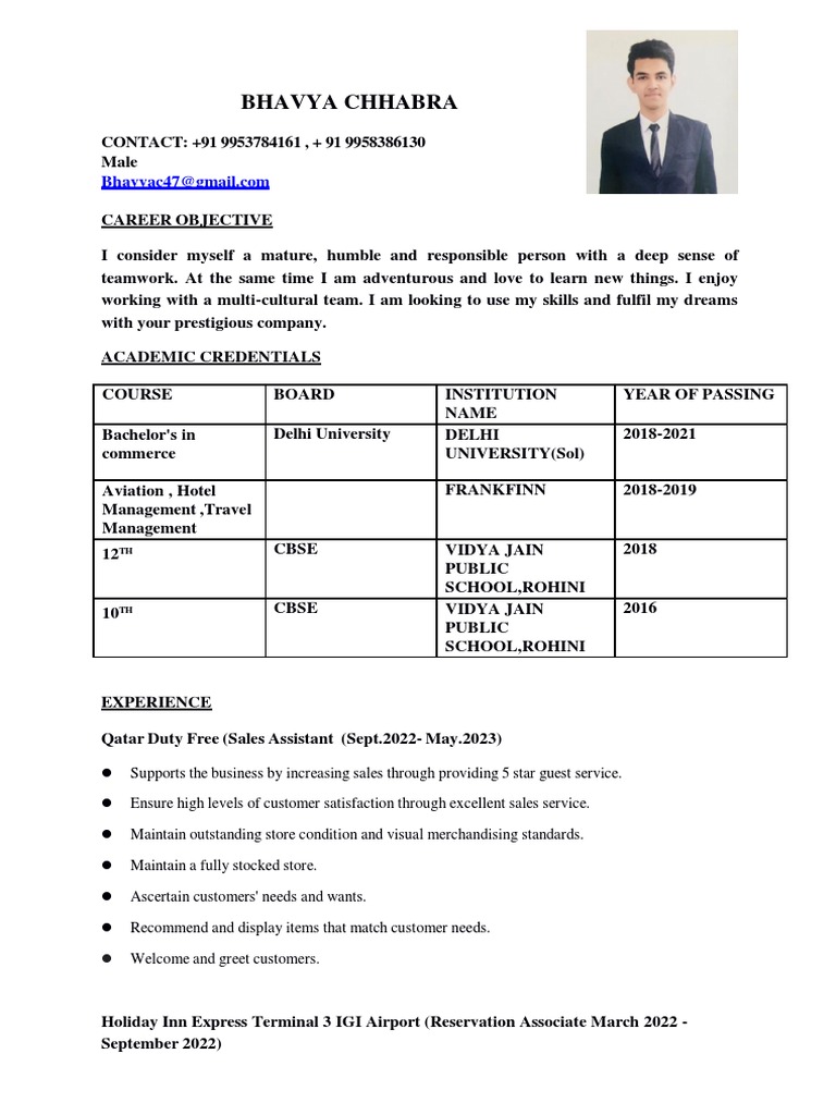 Bhavya CV | PDF | Business | Marketing