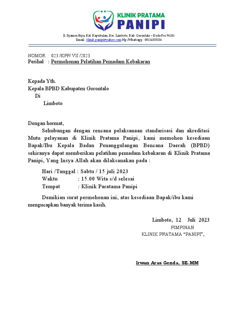 Pelatihan Pemadam Kebakaran di Klinik Panipi | PDF | Kesehatan Holistik