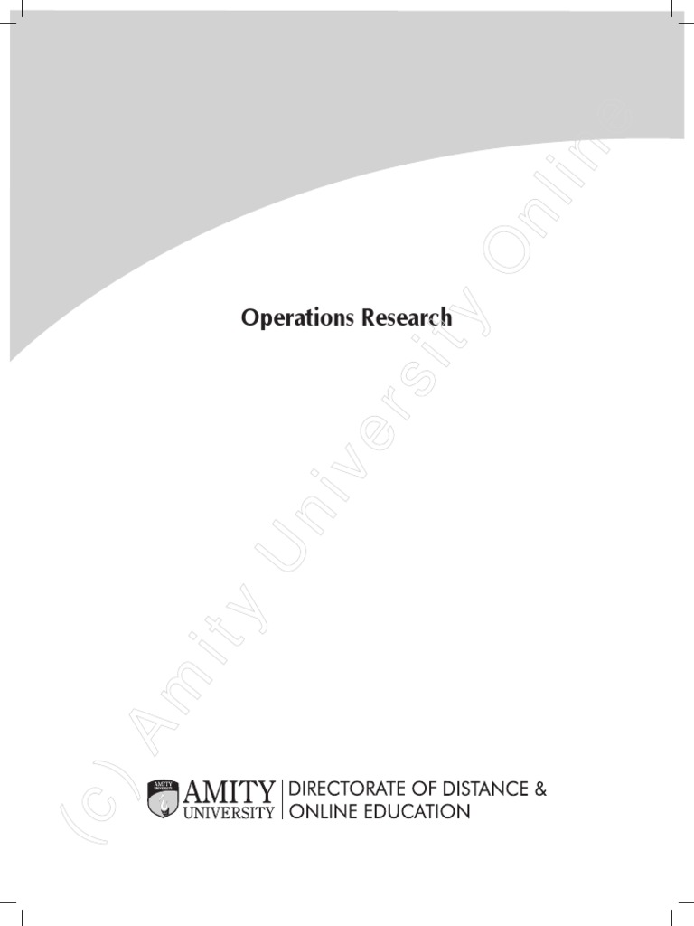 Operations Research F-QAM201 Final | PDF | Operations Research ...