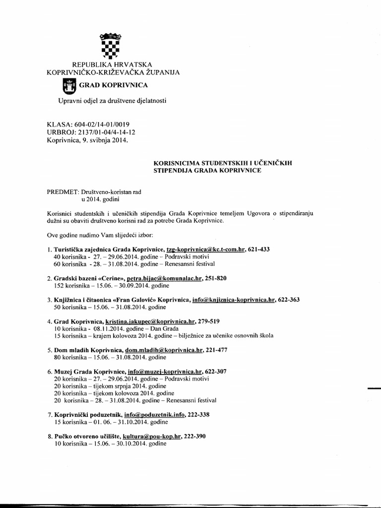 Društveno-Koristan Rad | PDF