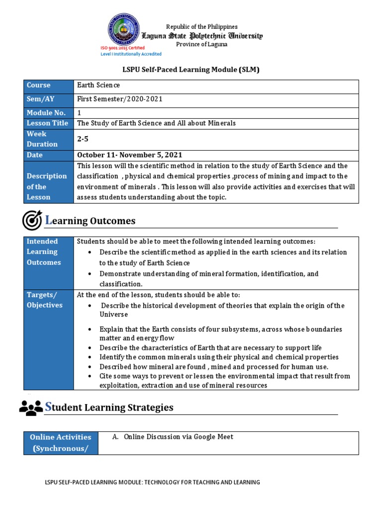 Earth Science MODULE 1 Intro | Download Free PDF | Universe | Formation ...