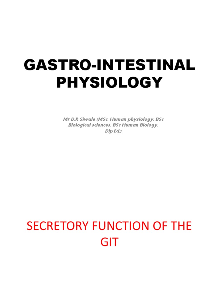 Secretory Function of GIT | PDF | Bile | Stomach