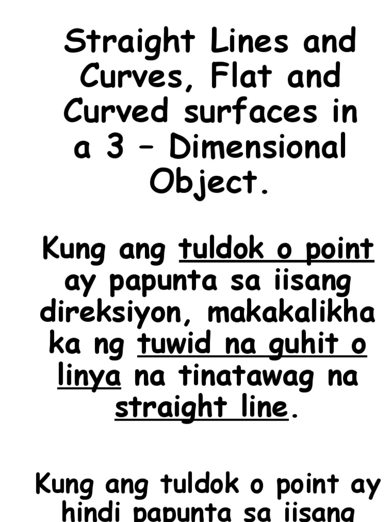 Straight Lines and Curves, Flat and Curved | PDF