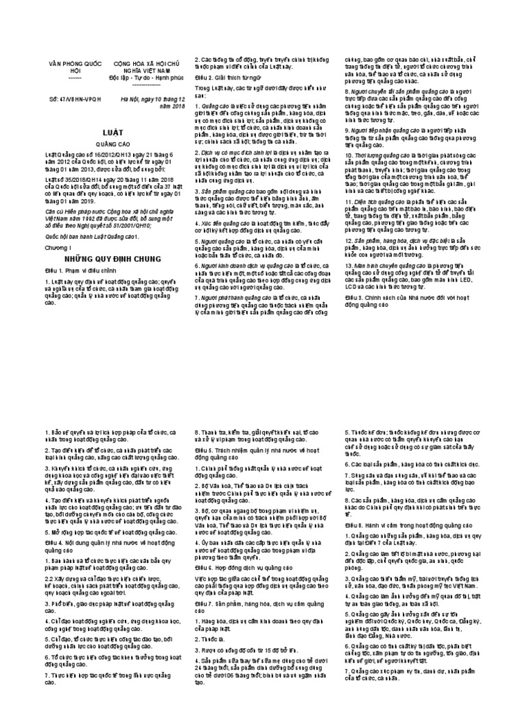 Luat Quang Cao | PDF