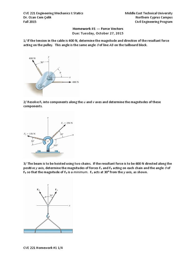 Homework 1 Pdf Cartesian Coordinate System Euclidean Vector