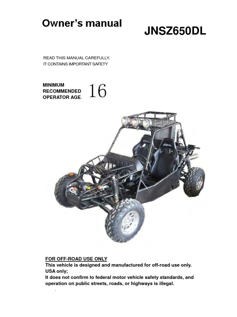 Joyner 650cc User Manual | PDF | Off Roading | Manual Transmission