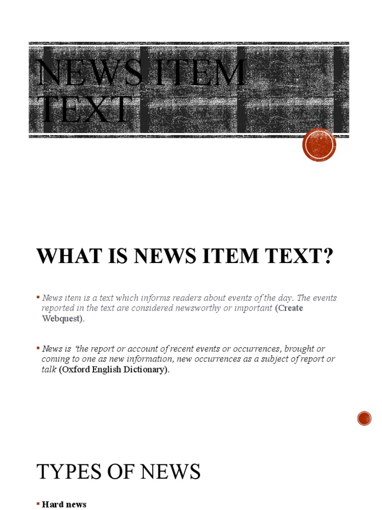 News Item Text | PDF
