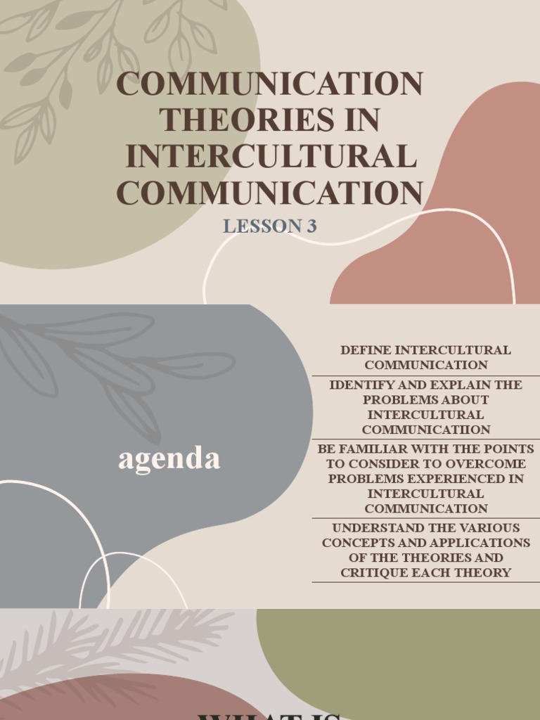 Communication Theories in Intercultural Communication | PDF ...