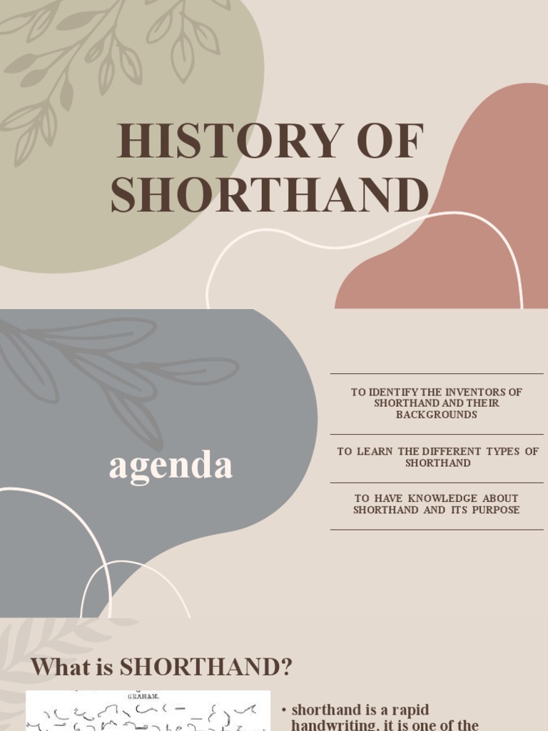 History of Shorthand Inventors | PDF | Shorthand | Calligraphy