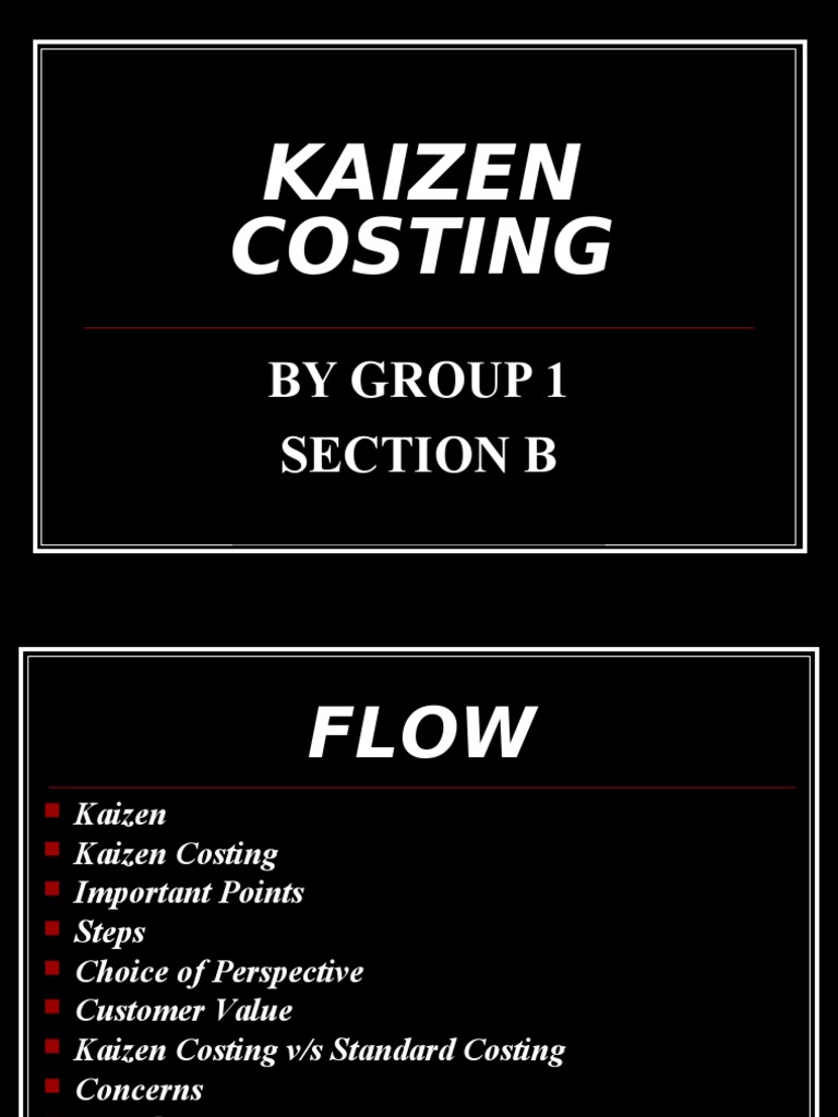 Kaizen Costing | PDF | Innovation | Production And Manufacturing