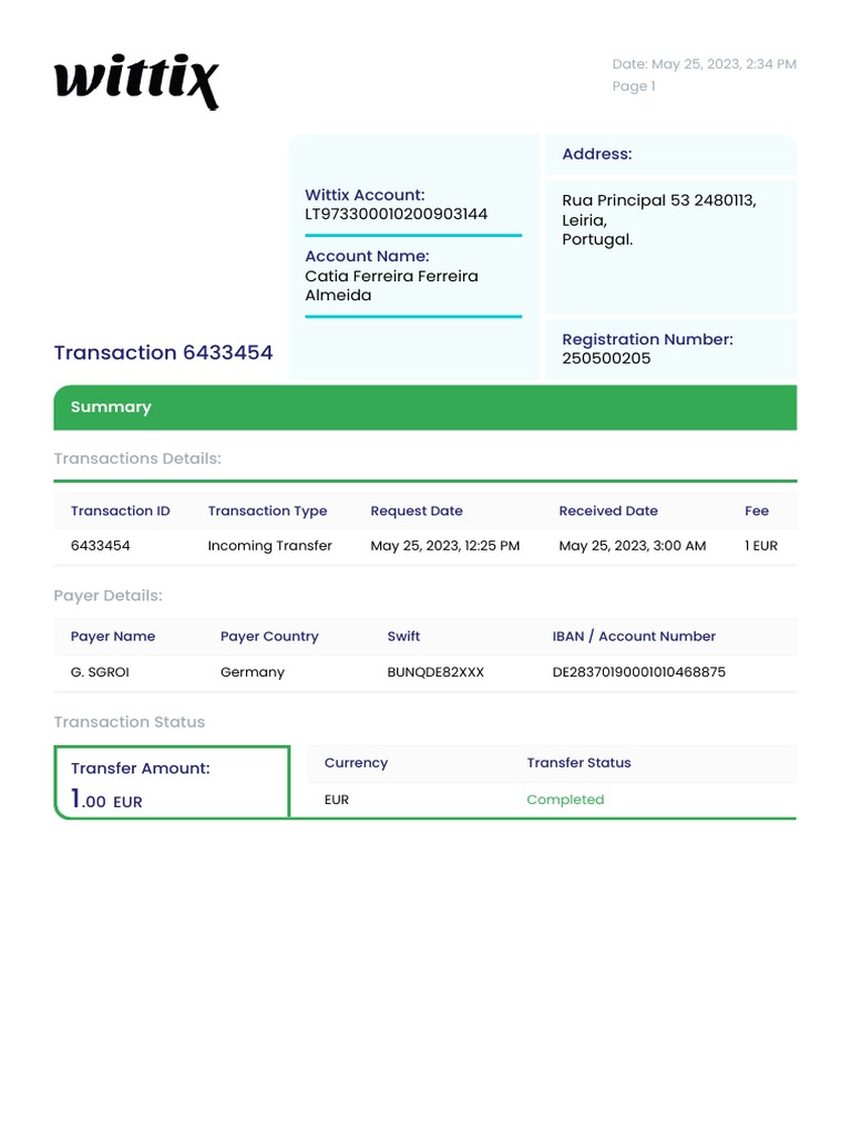 Dashboard - Wittix | PDF