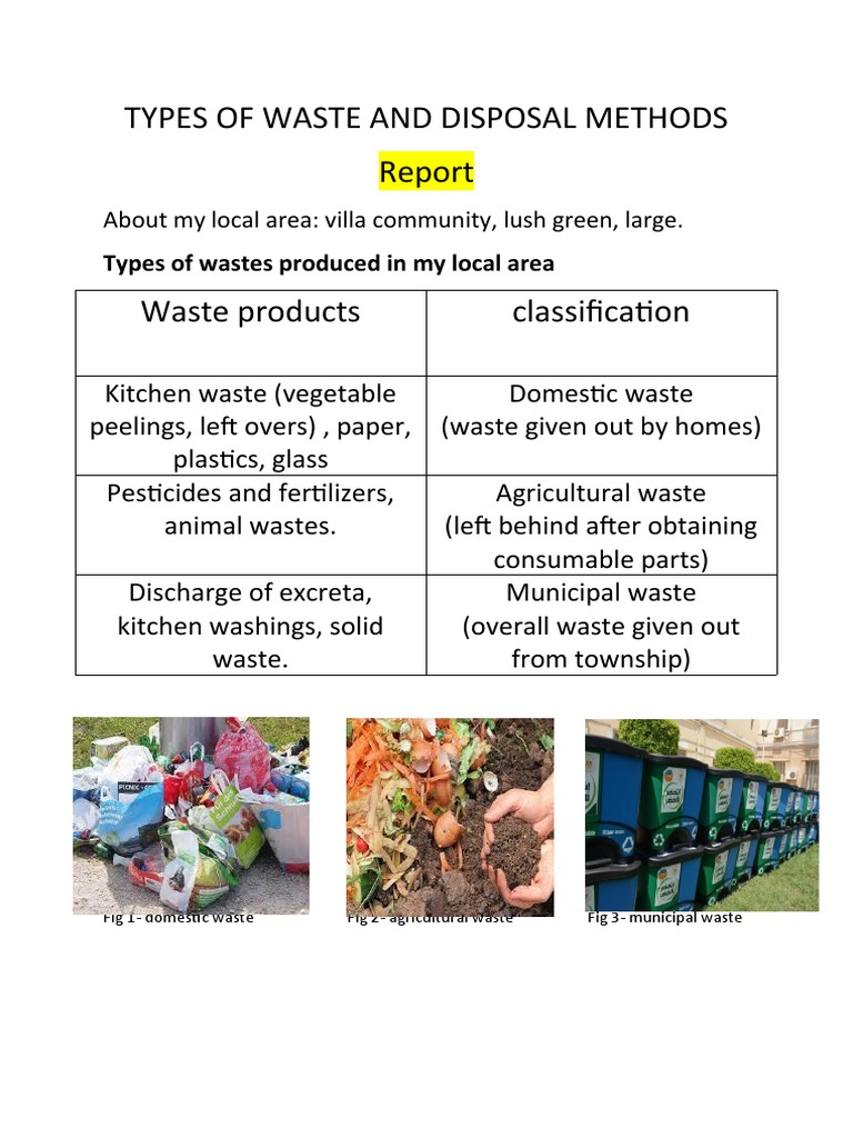 TYPES OF WASTE AND DISPOSAL METHODS | PDF
