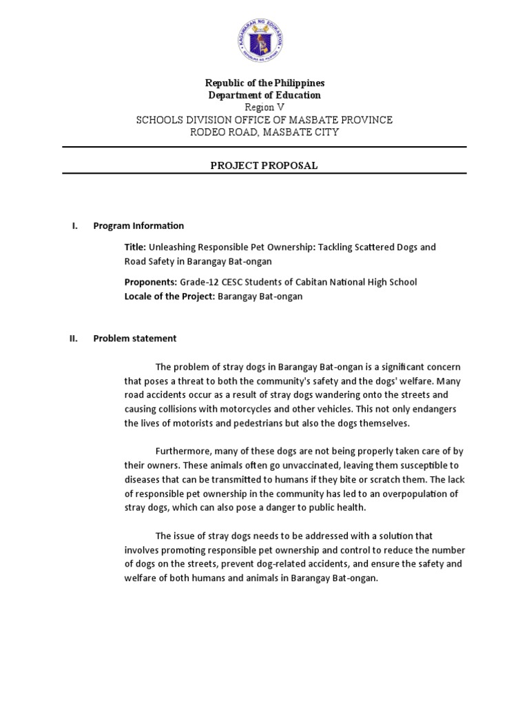 Project Proposal Bat-Ongan Janmark | PDF | Pet | Dogs