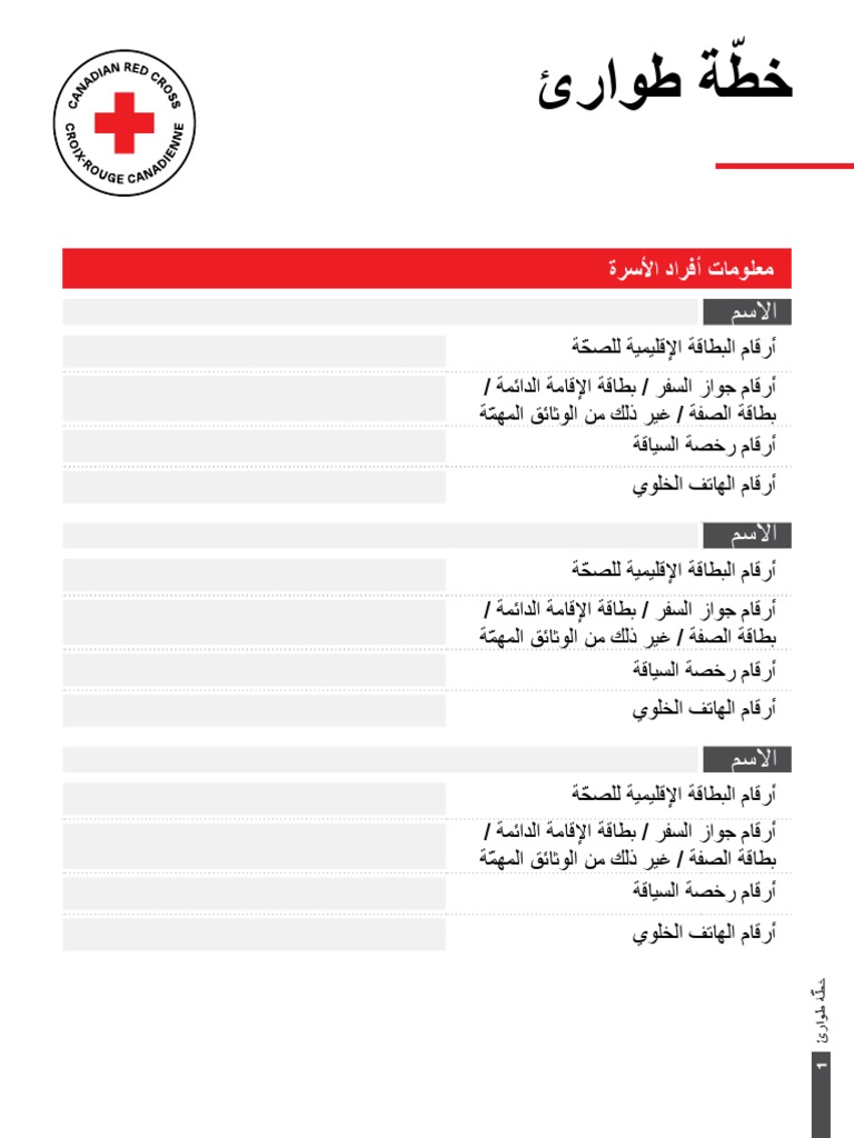 Emergency Plan Arabic Final Digital | PDF