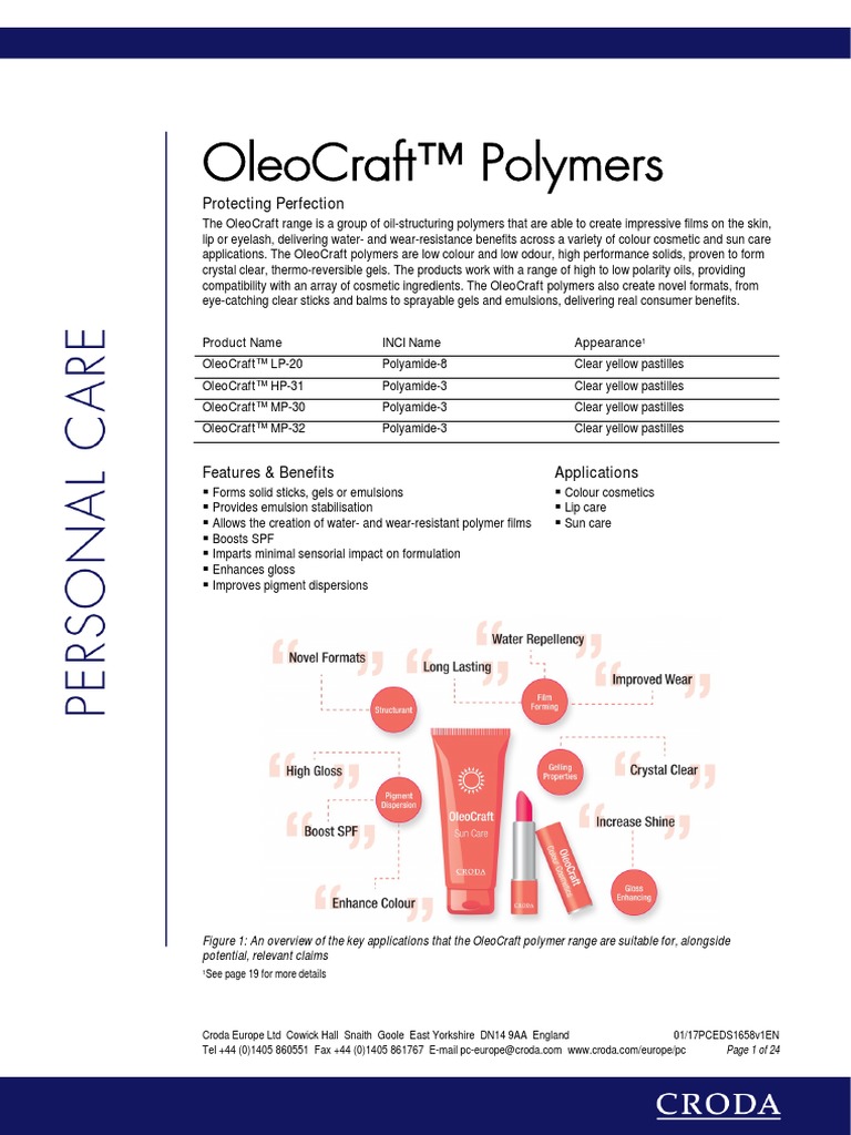 Croda Stick em Ingles | PDF | Gel | Polymers