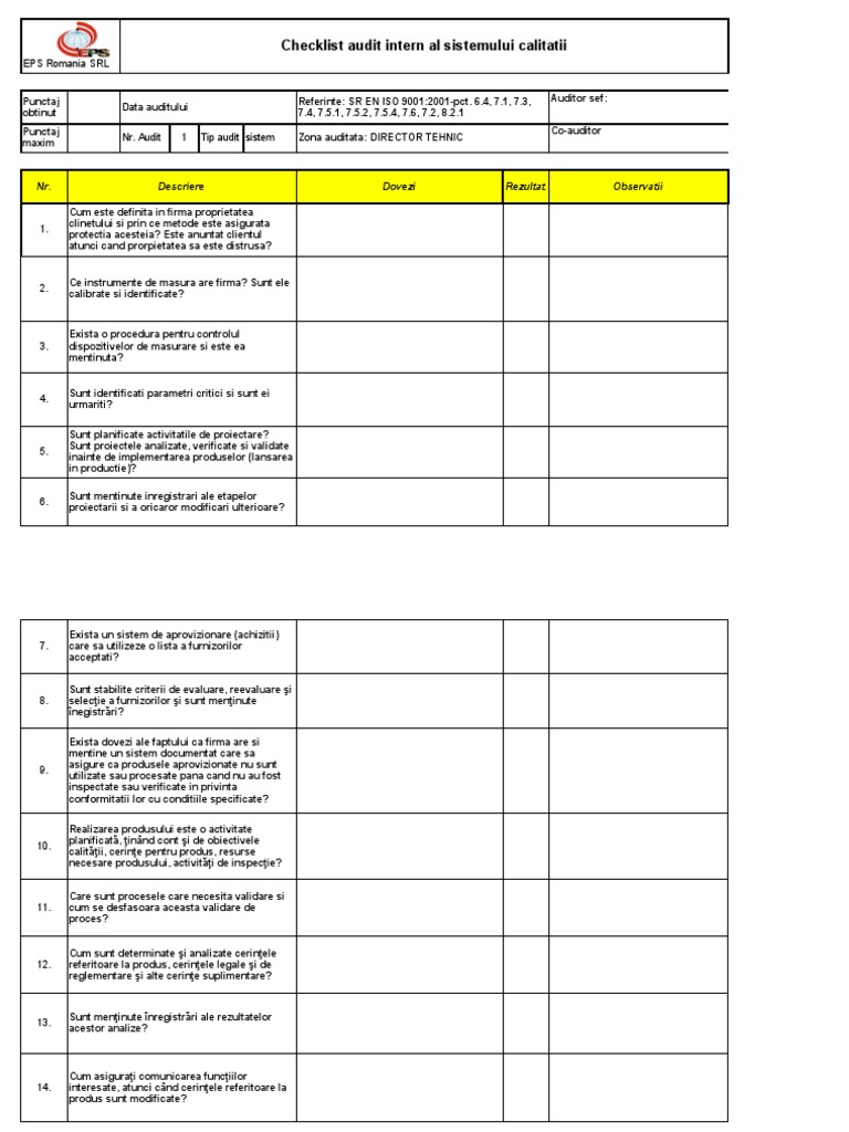 Checklist Audit | PDF