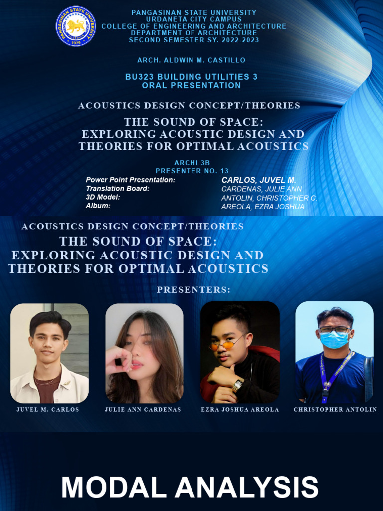 PP1 Acoustics Design Concept or Theories (The Sound of Space Exploring Acoustic Design and ...