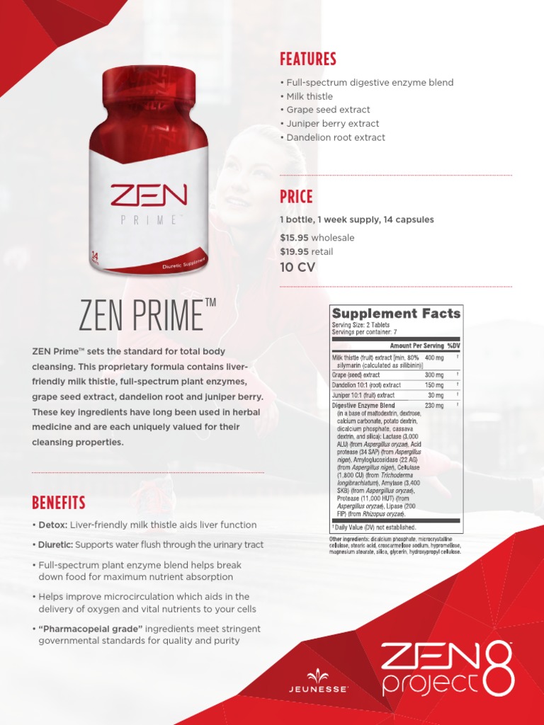 Zen Project8 Product Sheets 2016 | PDF | Fat | Dietary Supplements
