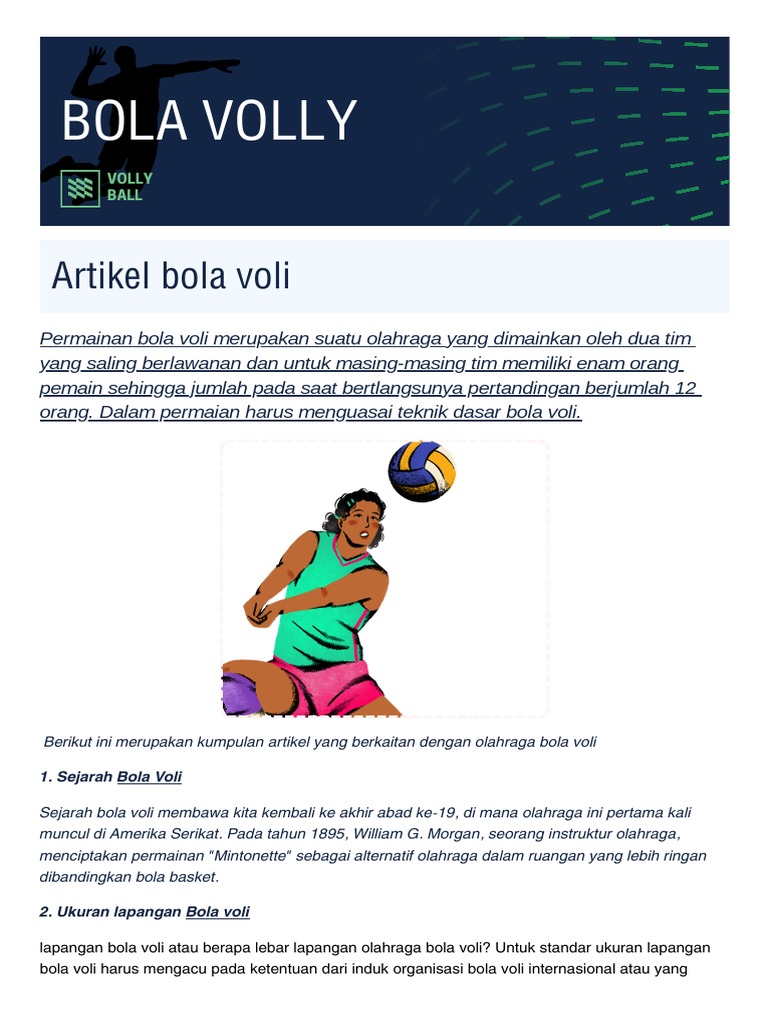 Panduan Dasar Permainan Bola Voli | PDF