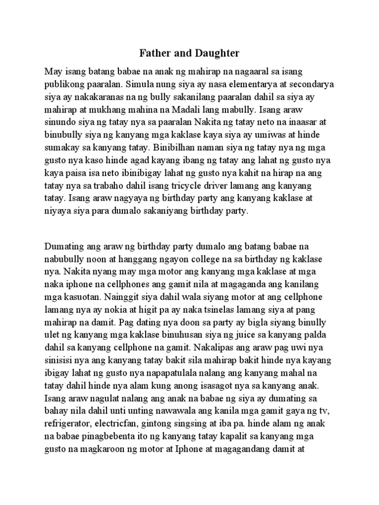 Father and Daughter | PDF