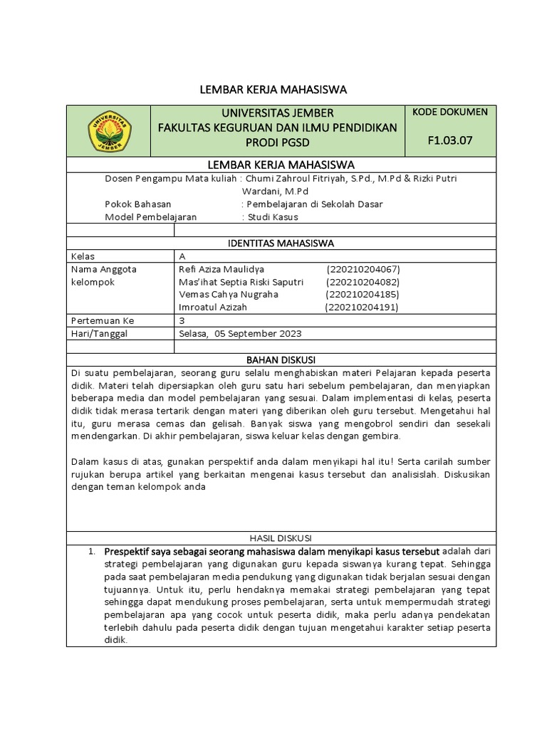 LKM - 1 (Kel. 1) | PDF