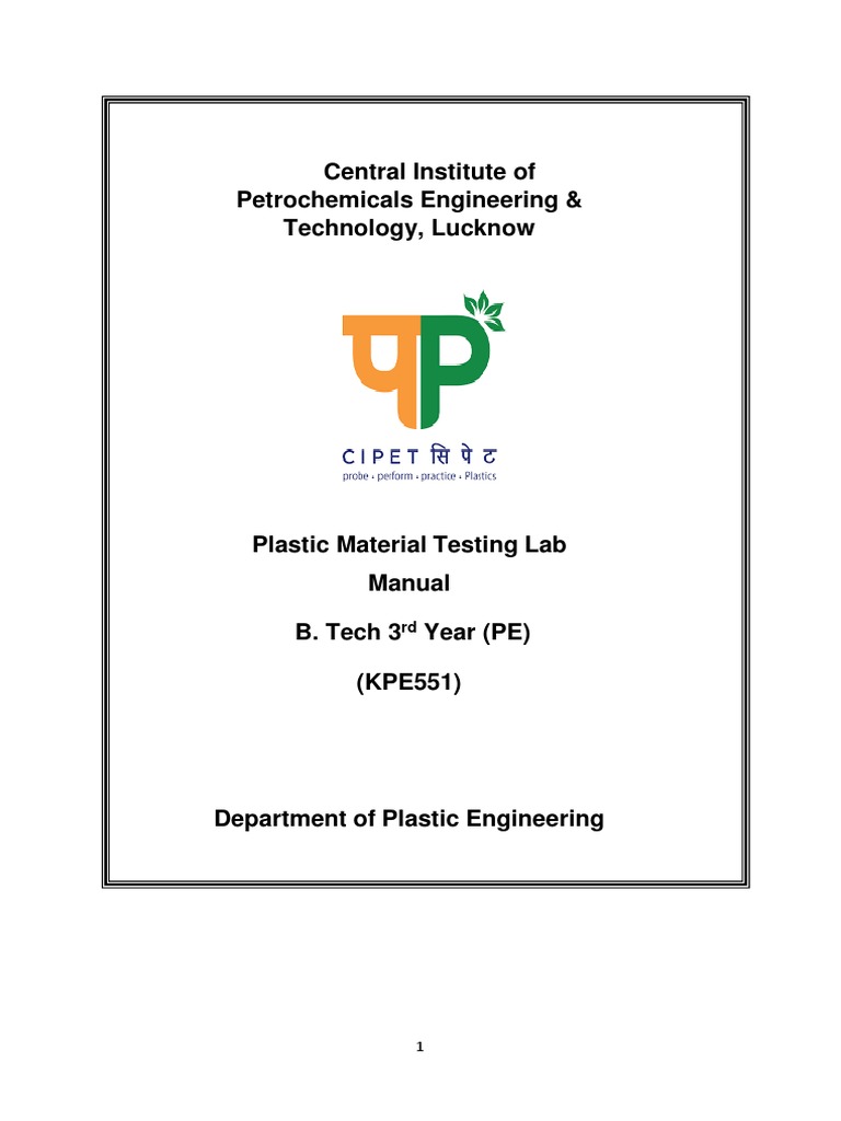 Plastic Material Testing Lab | PDF | Strength Of Materials | Hardness
