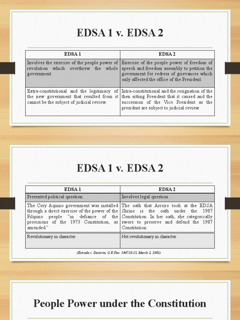 Edsa 1 V Edsa 2 | PDF | World Politics | President Of The Philippines