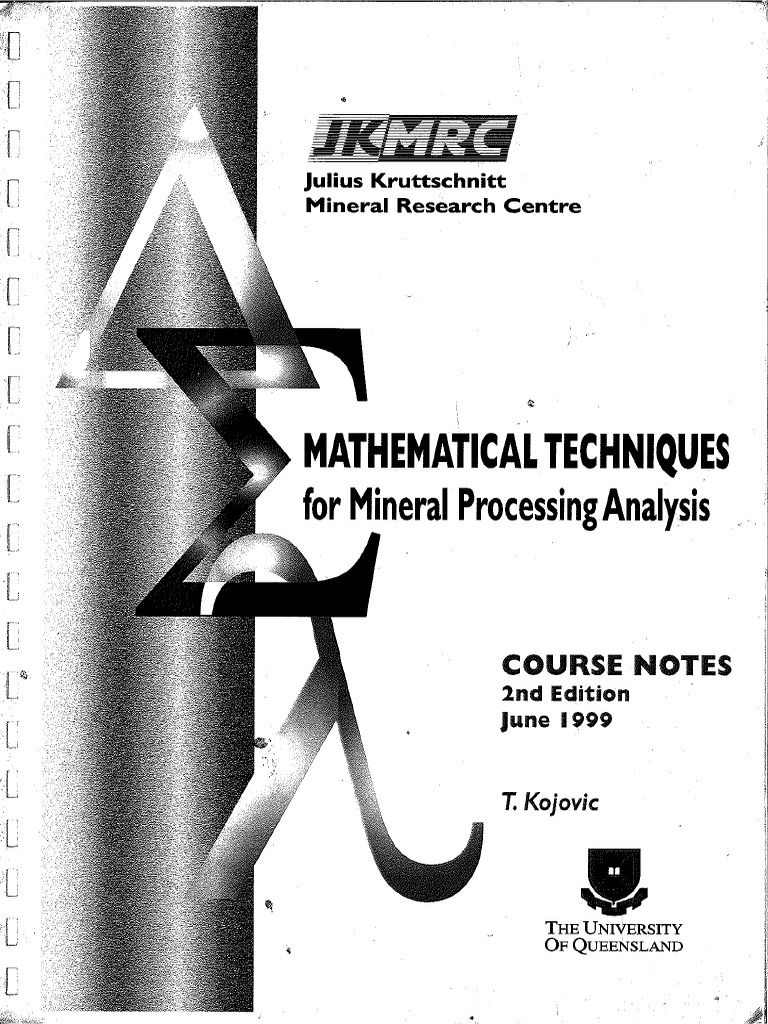 Mathematical Techniques For Mineral Processing Analysis 1 | PDF
