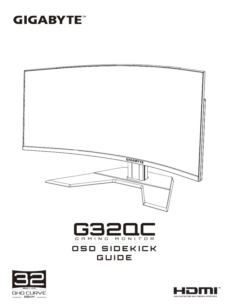 GIGABYTE G32QC OSD SideKick UM EN 1.00 | PDF | Keyboard Shortcut | Icon ...